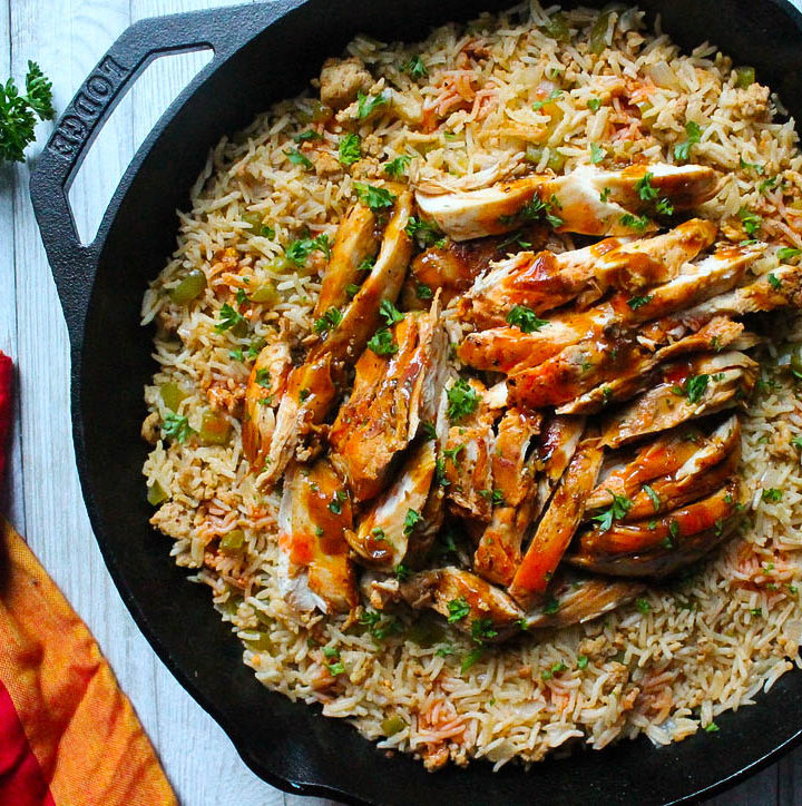 Spicy Chicken with Instant Pot Cajun Dirty Rice - Bless This Meal