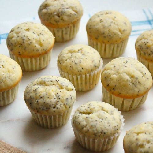 Mini Lemon Poppyseed Muffins - Bless This Meal