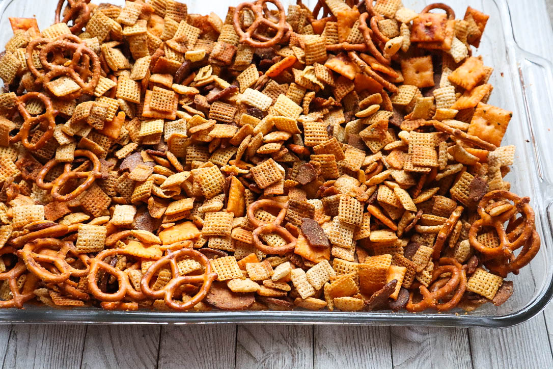 Easy Spicy Buffalo Ranch Chex Mix - Bless This Meal