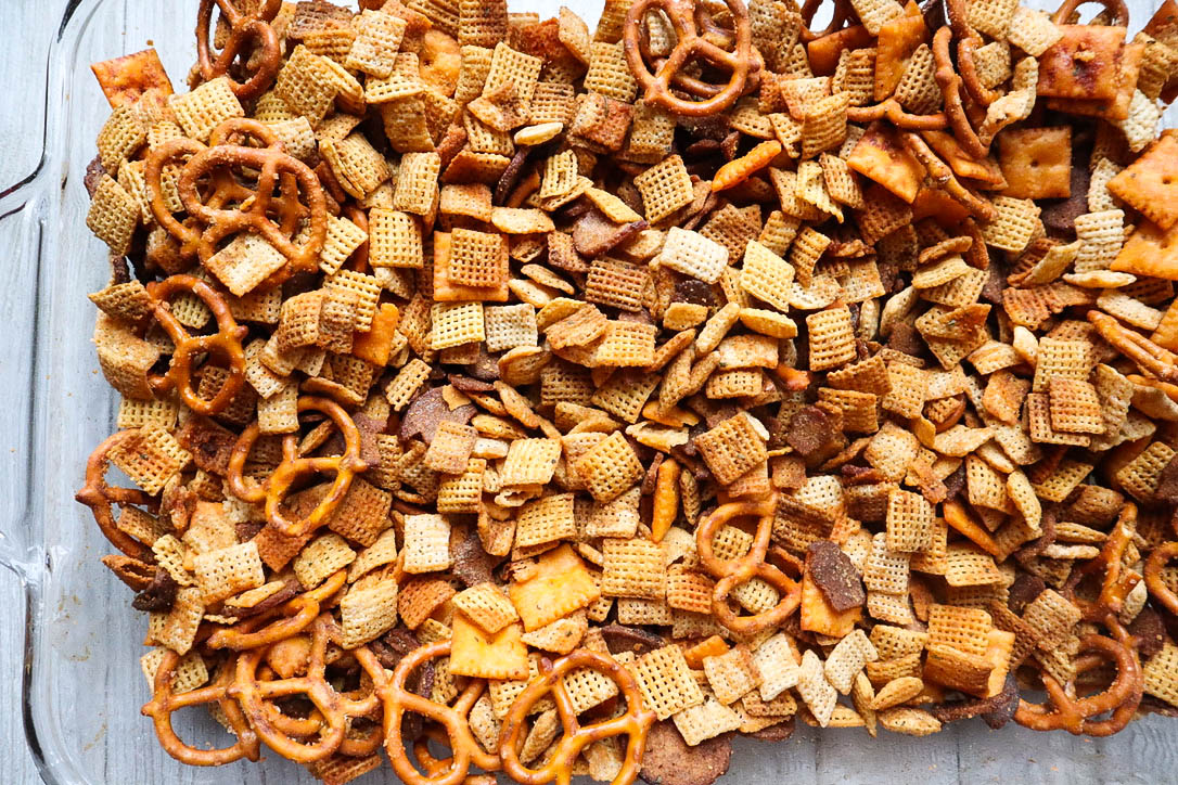 Easy Spicy Buffalo Ranch Chex Mix - Bless This Meal