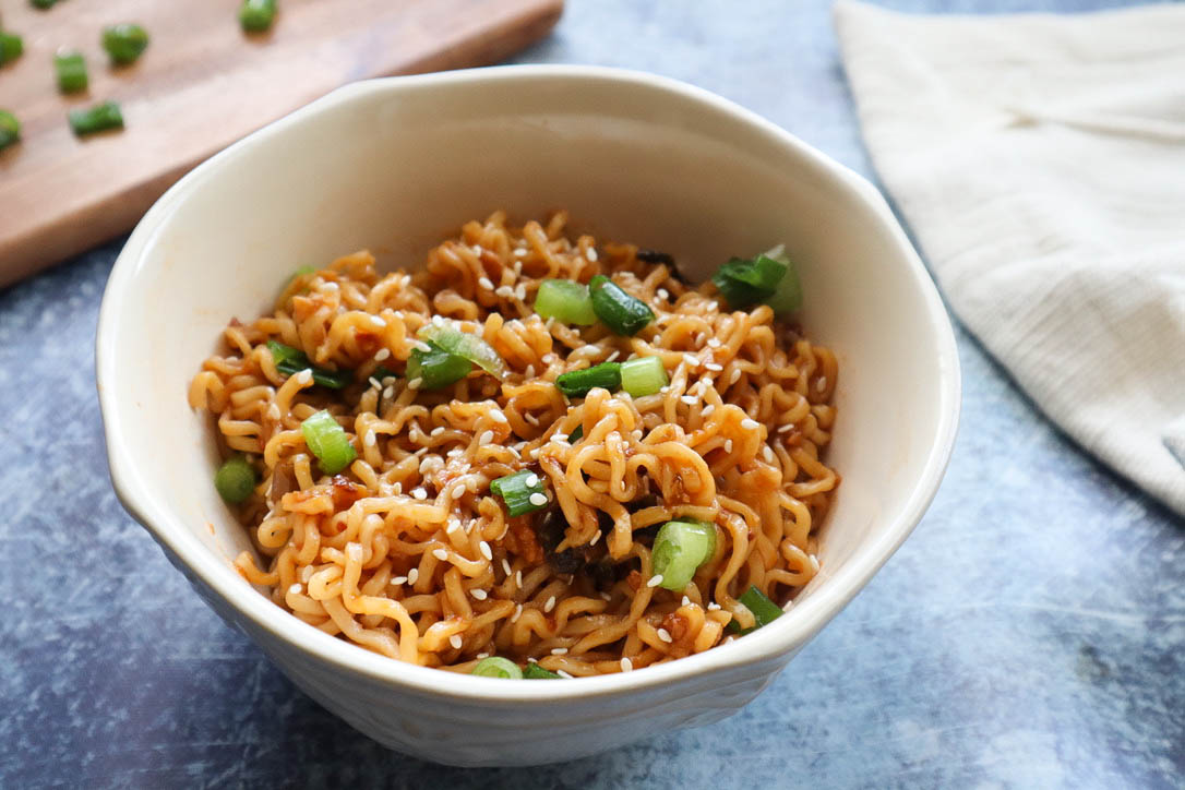The BEST 10 Minute Chili Garlic Ramen Noodles - Bless This Meal