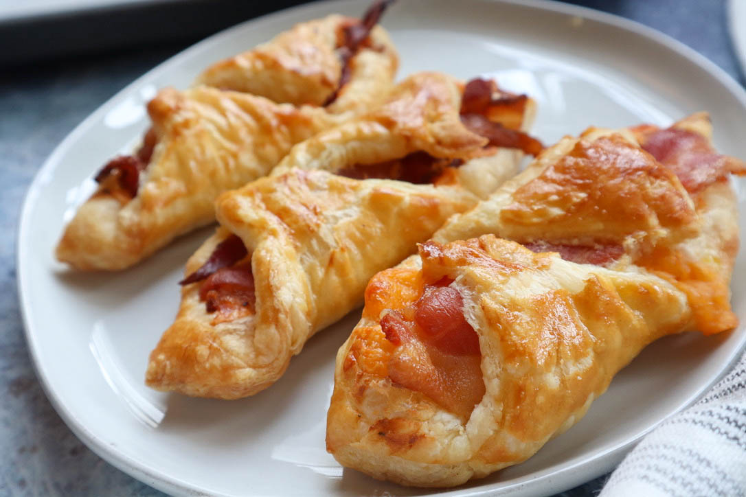 Flaky Cheese and Bacon Turnovers - Bless This Meal