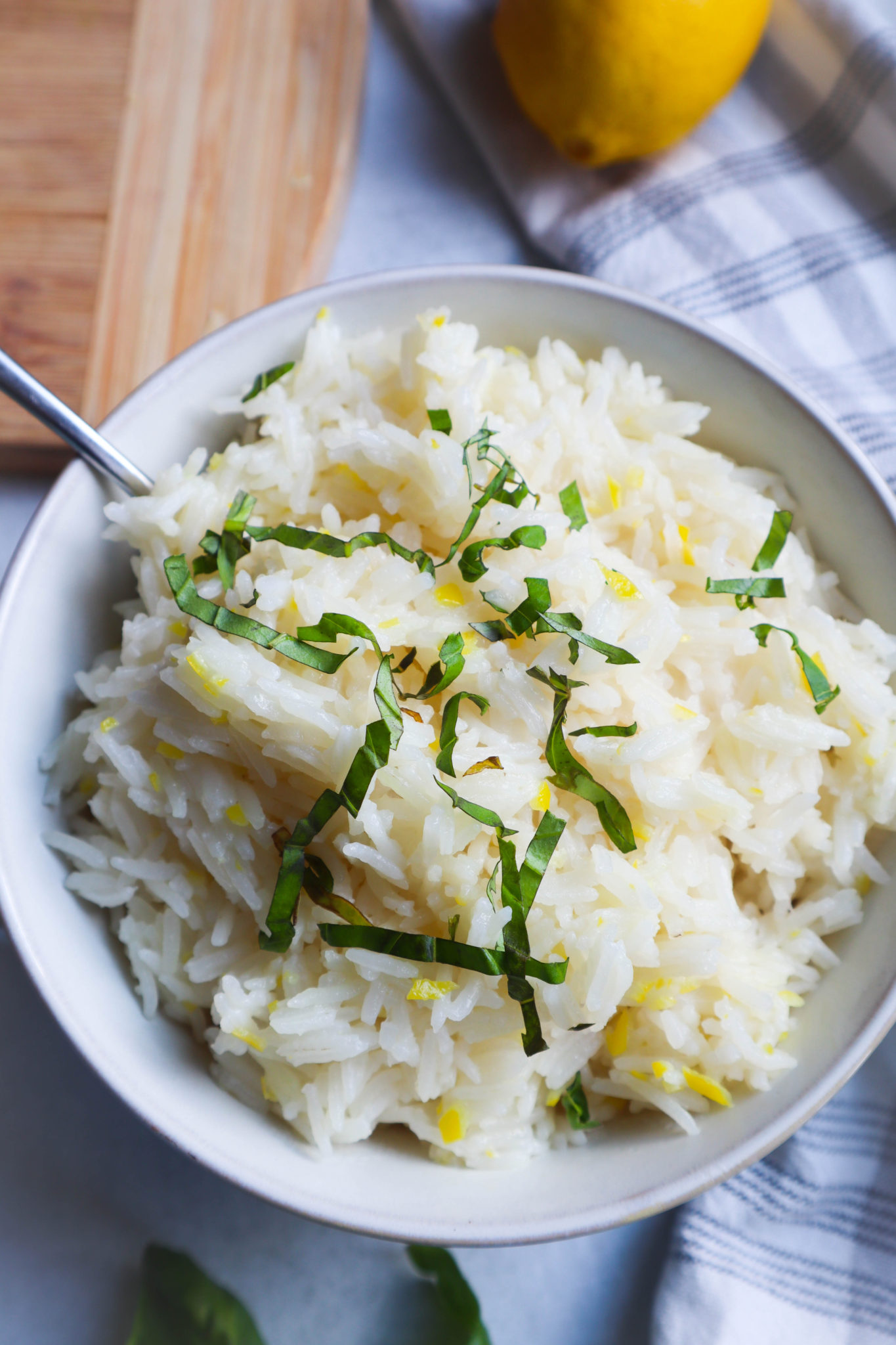 The Best Lemon Basil Rice - Bless This Meal