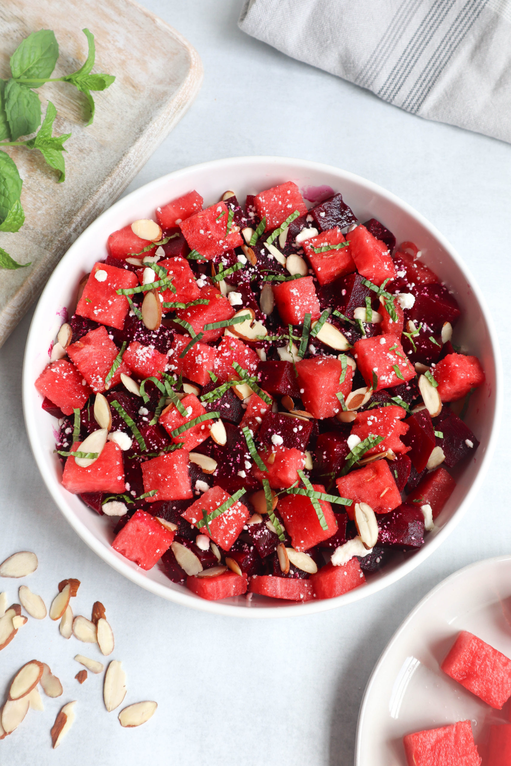 Delicious Beet Watermelon Salad - Bless This Meal
