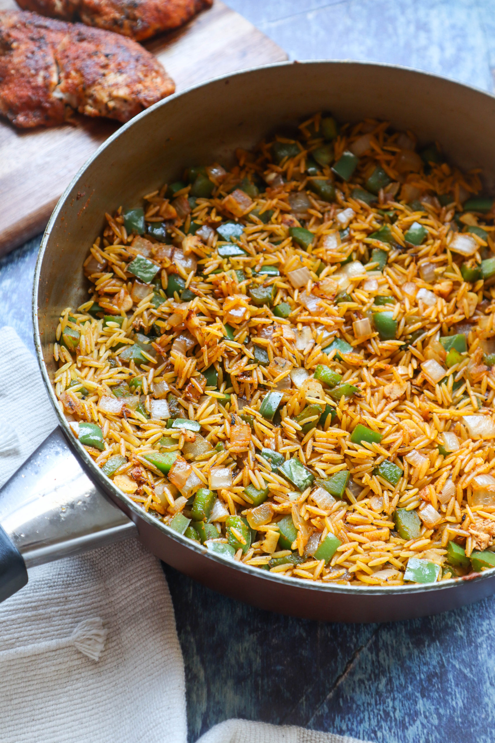 Cajun Chicken Orzo - Bless This Meal