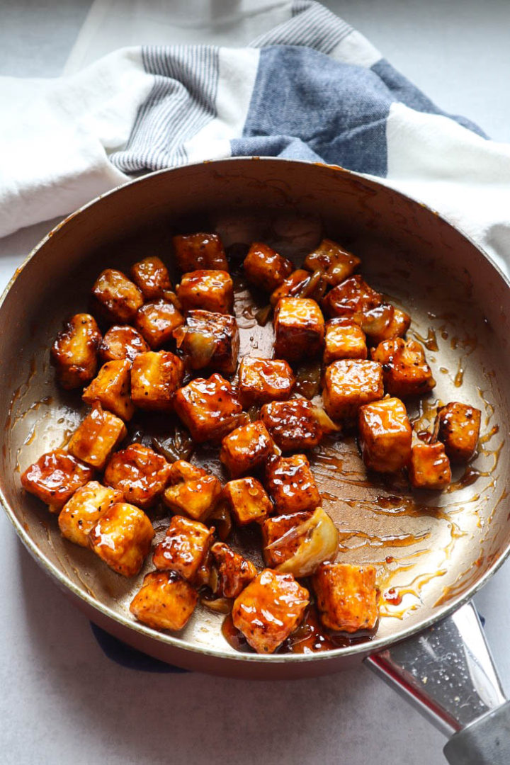 Crispy Honey Garlic Tofu - Bless This Meal