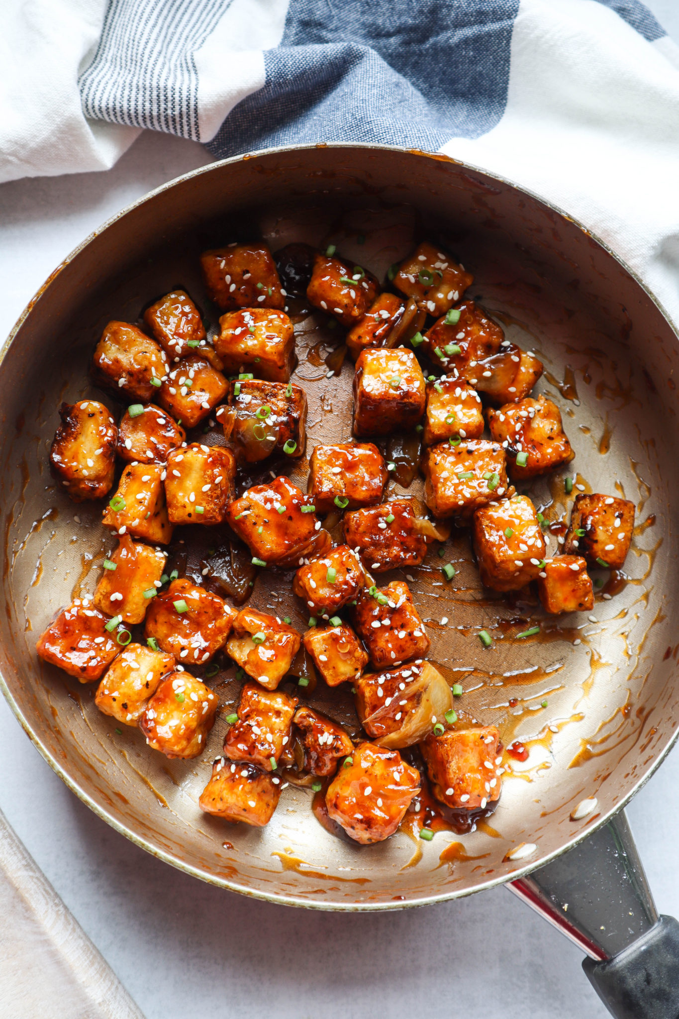 Crispy Honey Garlic Tofu - Bless This Meal