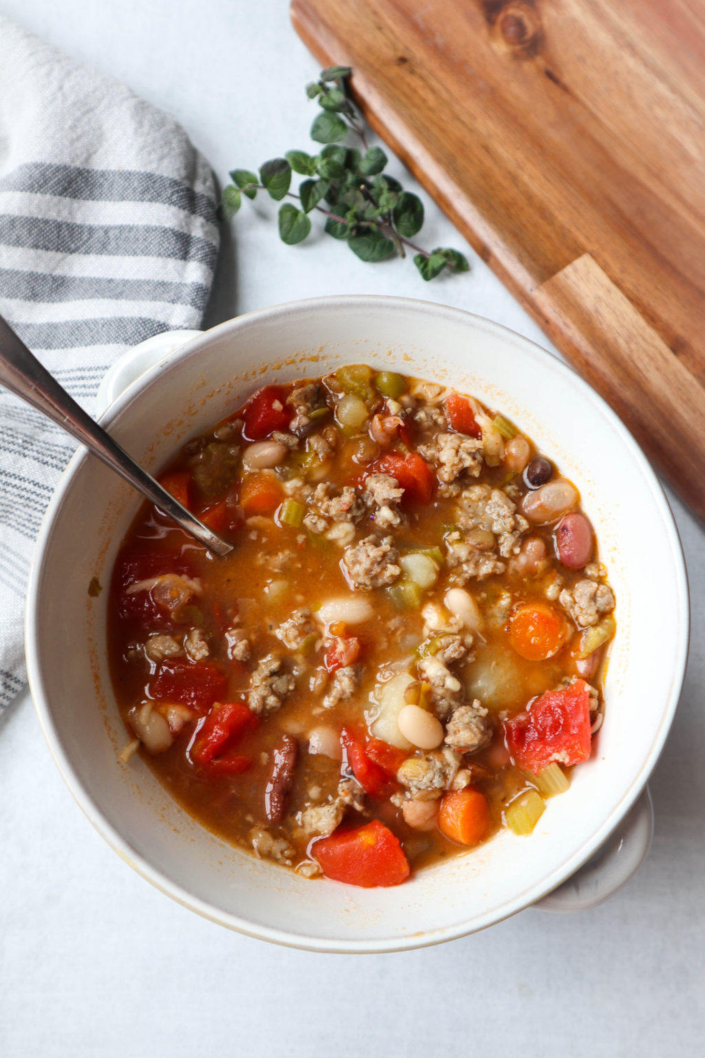 Easy 15 Bean Soup Recipe with Sausage - Bless This Meal