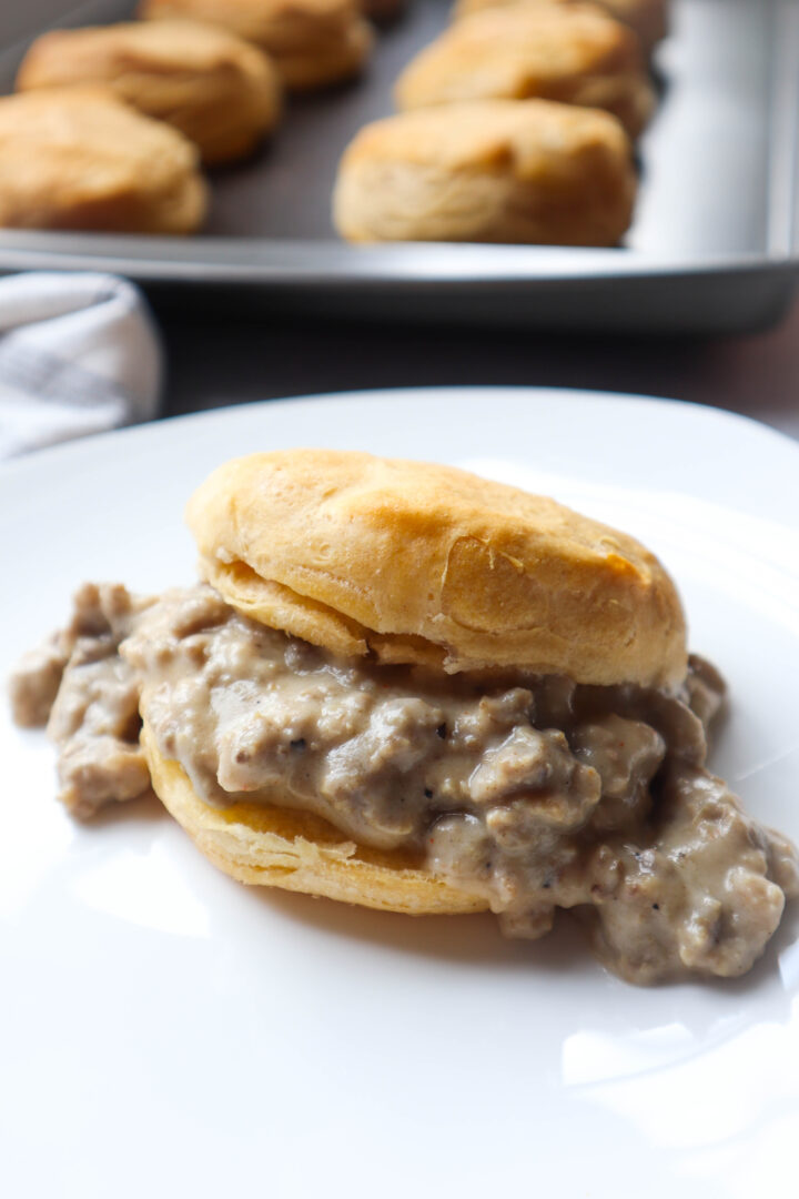 The Best Turkey Gravy and Biscuits - Bless This Meal