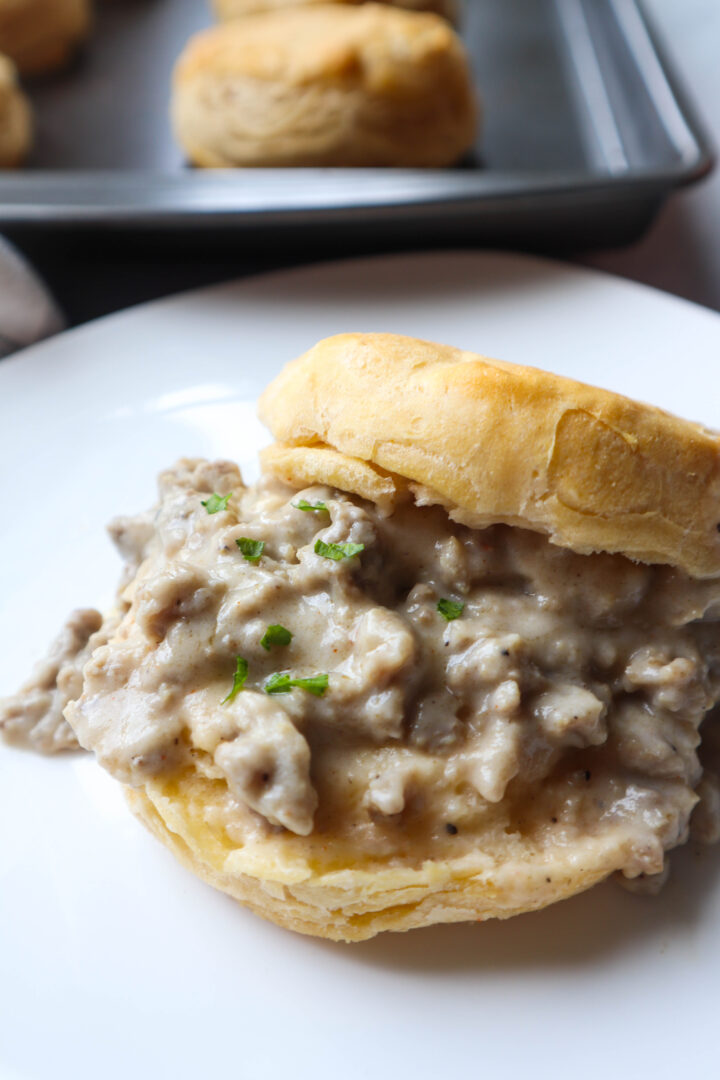 The Best Turkey Gravy and Biscuits - Bless This Meal