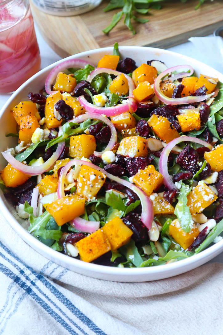 Easy Butternut Beetroot and Feta Salad - Bless This Meal