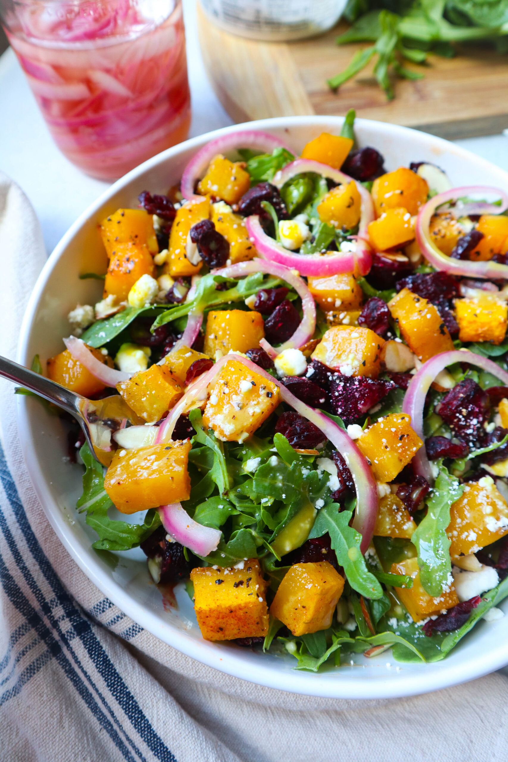 Easy Butternut Beetroot and Feta Salad - Bless This Meal