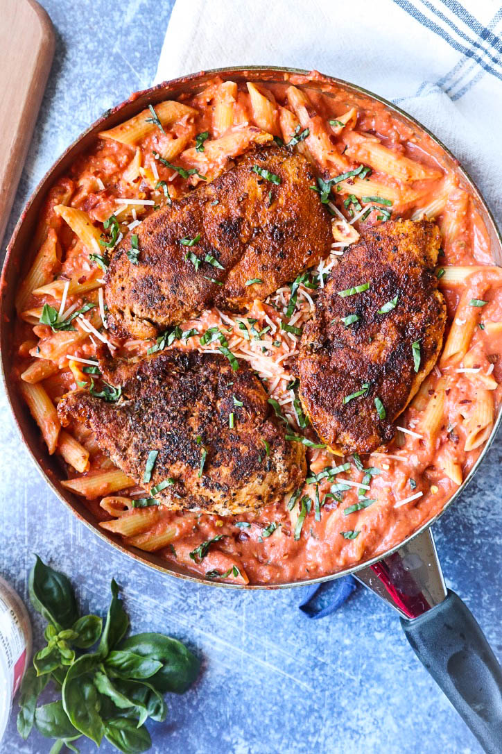Vodka Sauce Pasta with Chicken - Bless This Meal