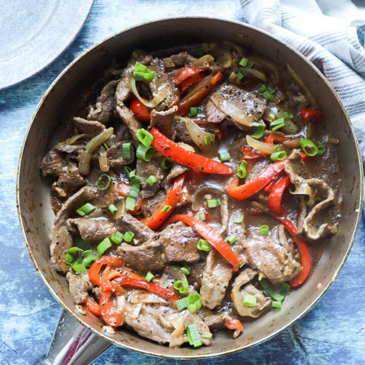 Tender Garlic Pepper Beef - Bless This Meal