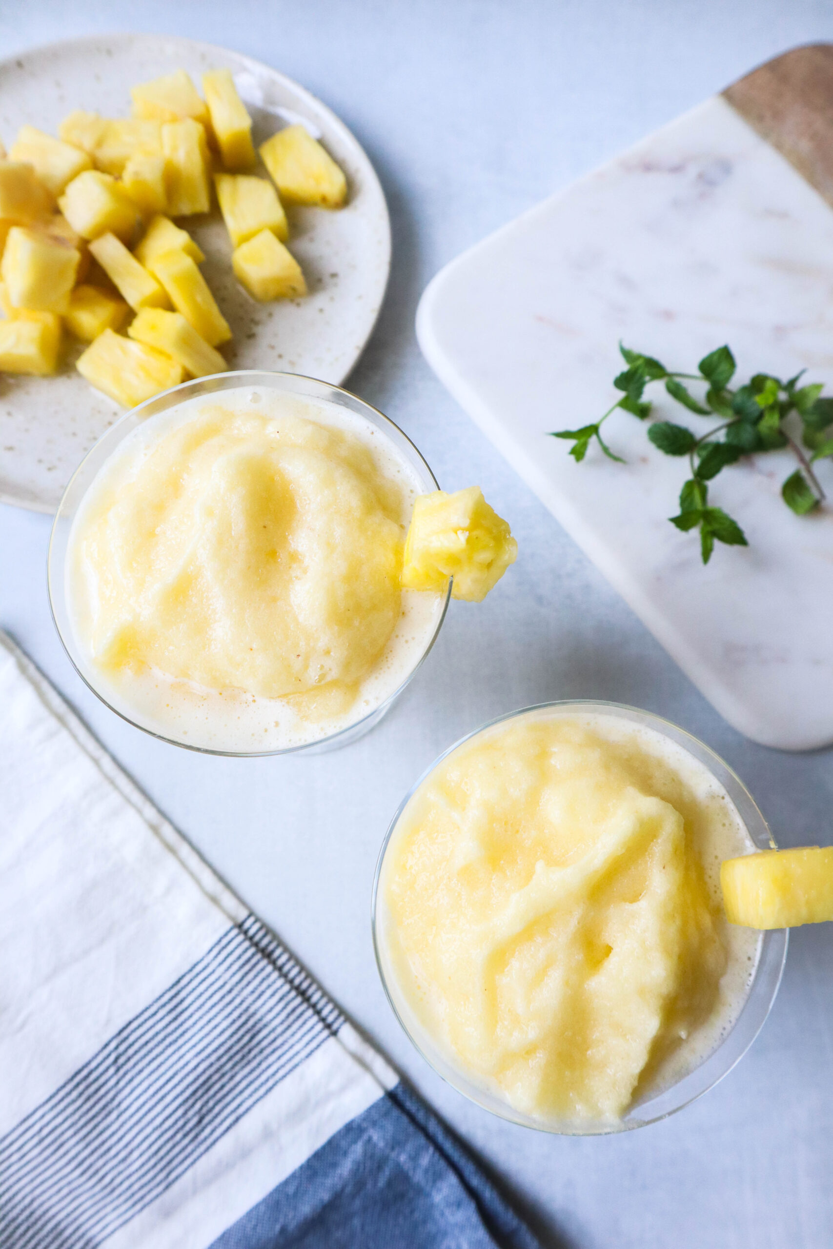Easy Pineapple Slushie - Bless This Meal