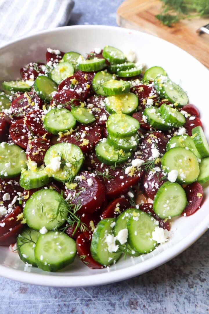 Beet and Cucumber Salad - Bless This Meal