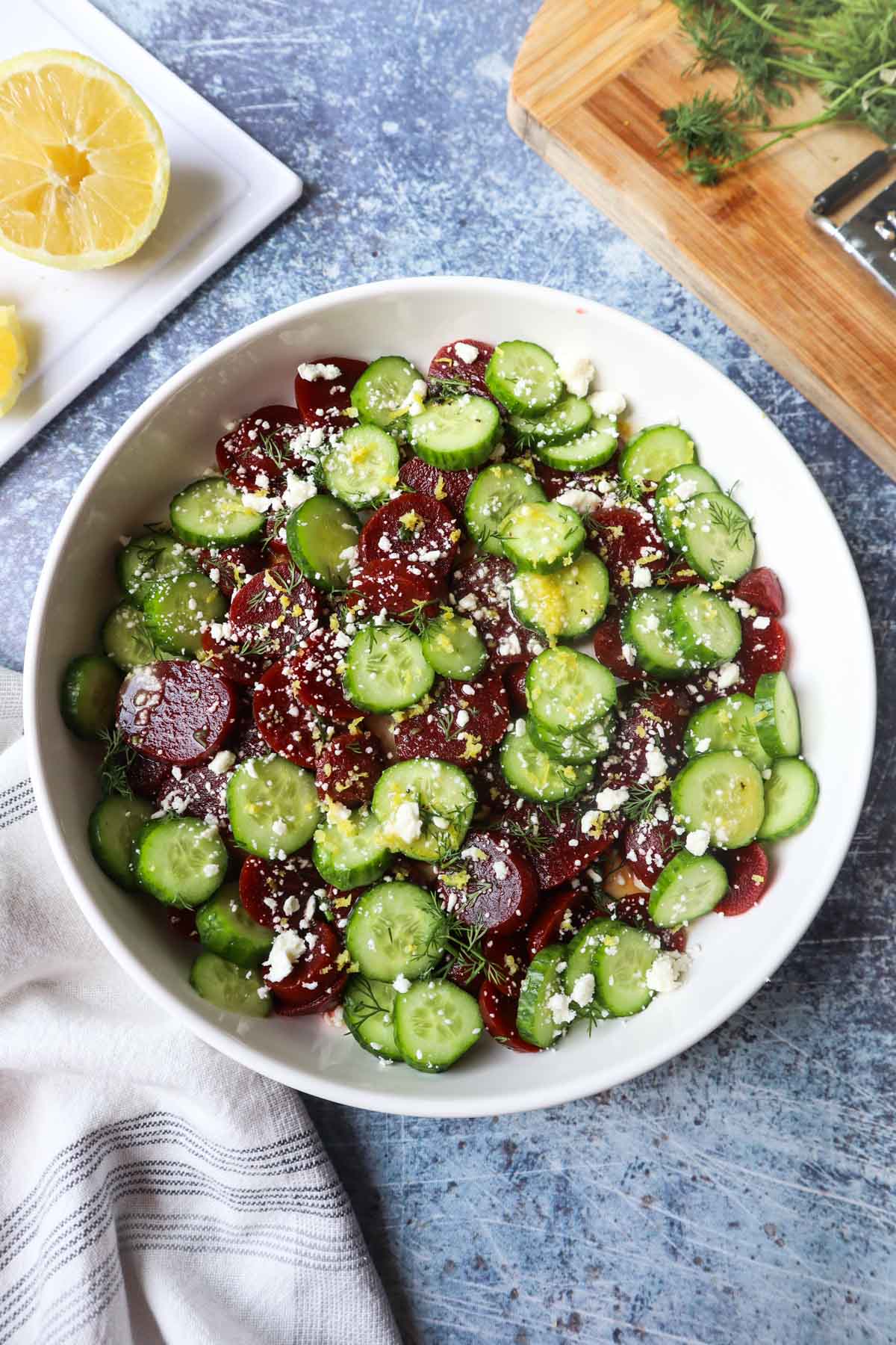 Beet and Cucumber Salad - Bless This Meal