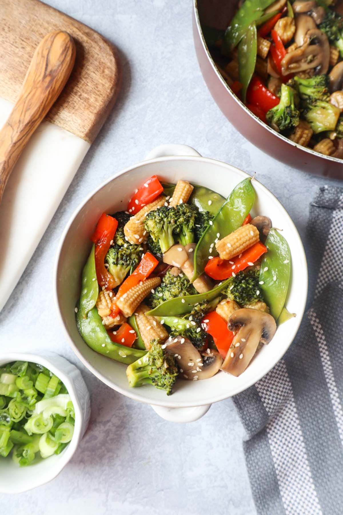 Pad Pak Thai (Stir Fry Vegetables) - Bless This Meal