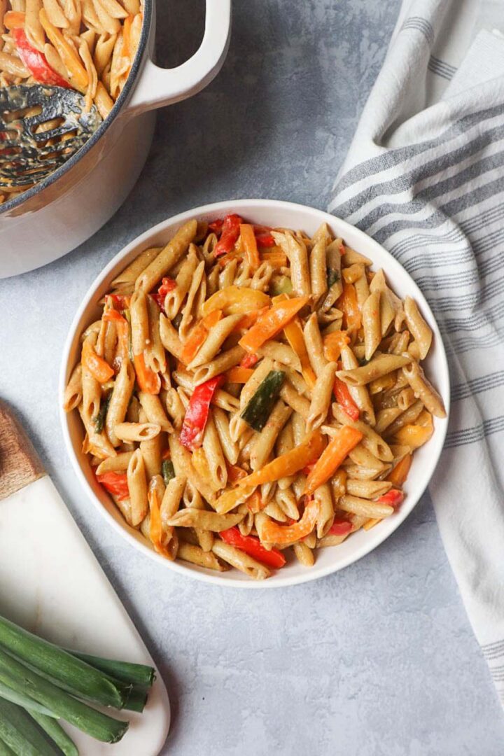 One Pot Vegan Rasta Pasta - Bless This Meal