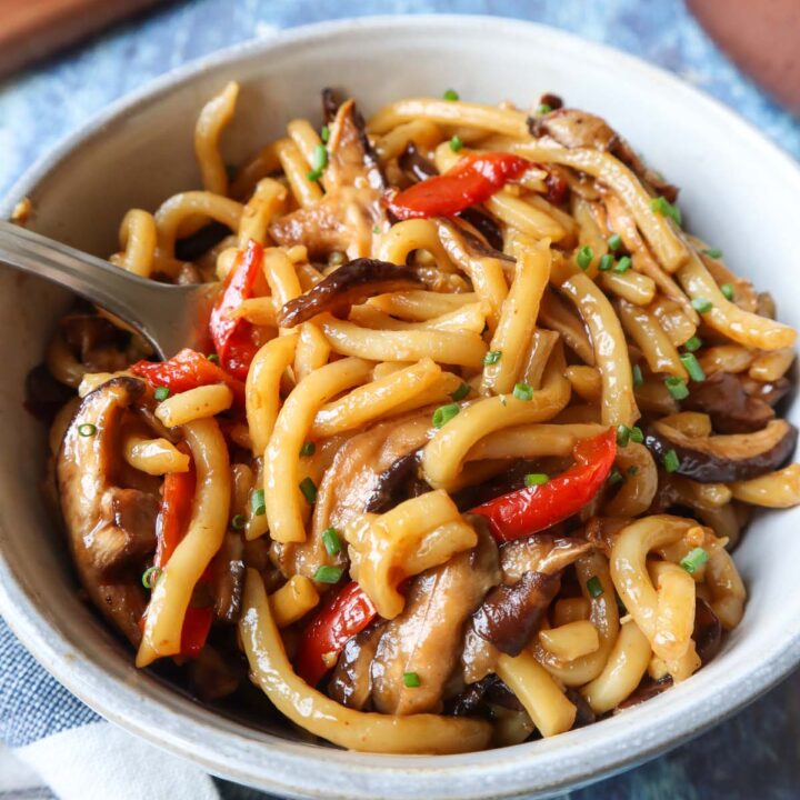 The Best 15 Minute Teriyaki Udon - Bless This Meal
