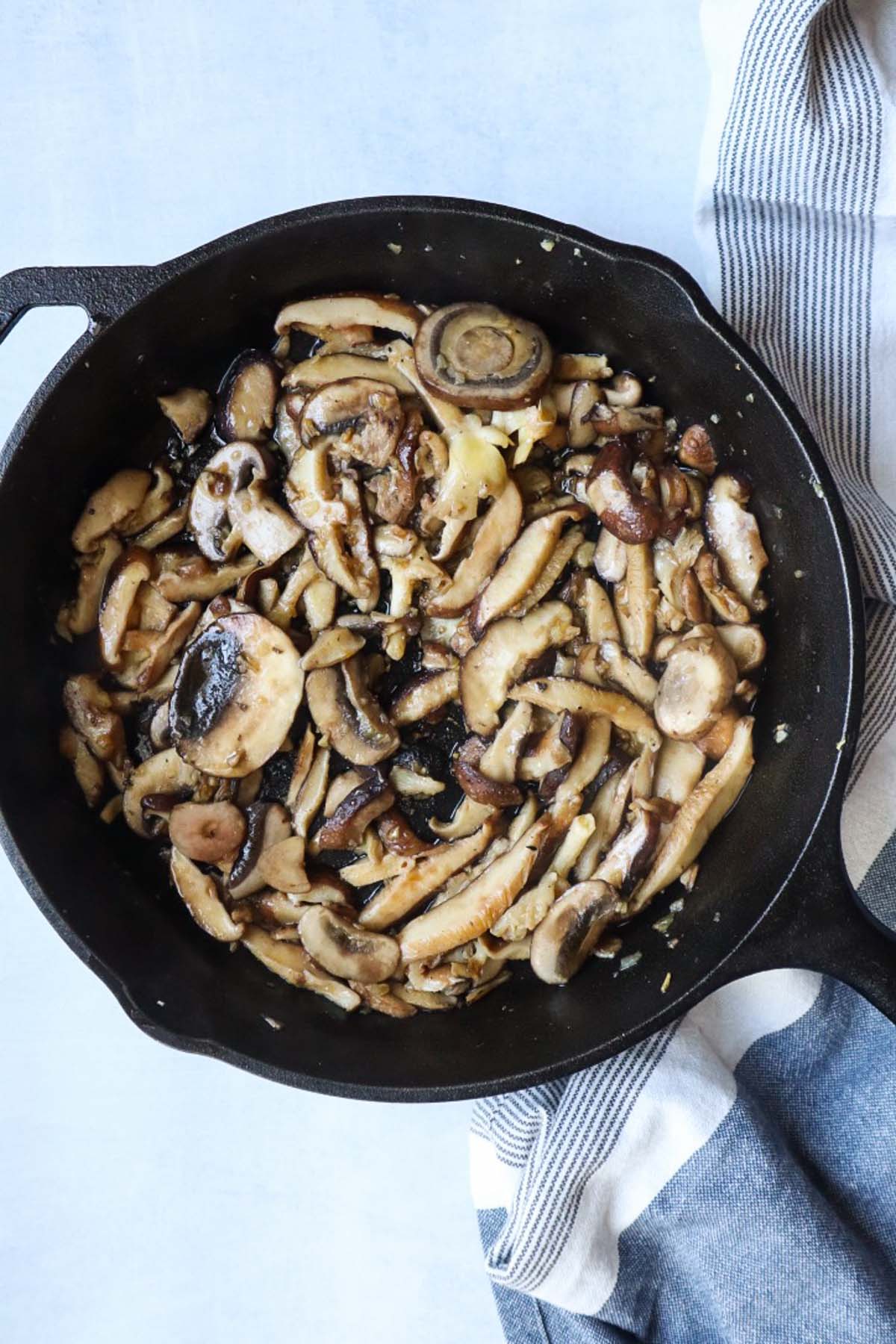Easy Mushroom Aglio Olio - Bless This Meal