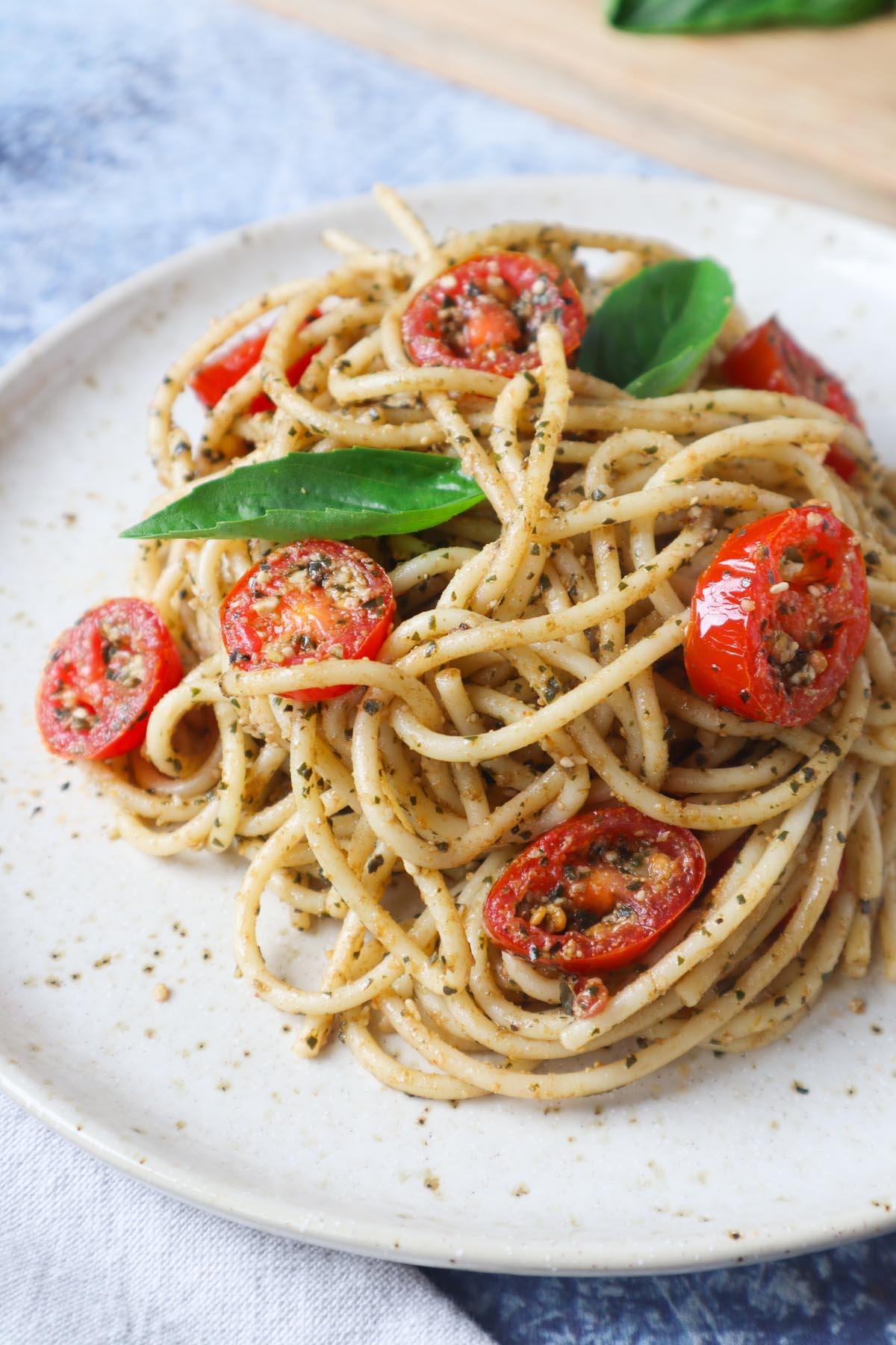 Easy Spaghetti Al Pesto Genovese - Bless This Meal