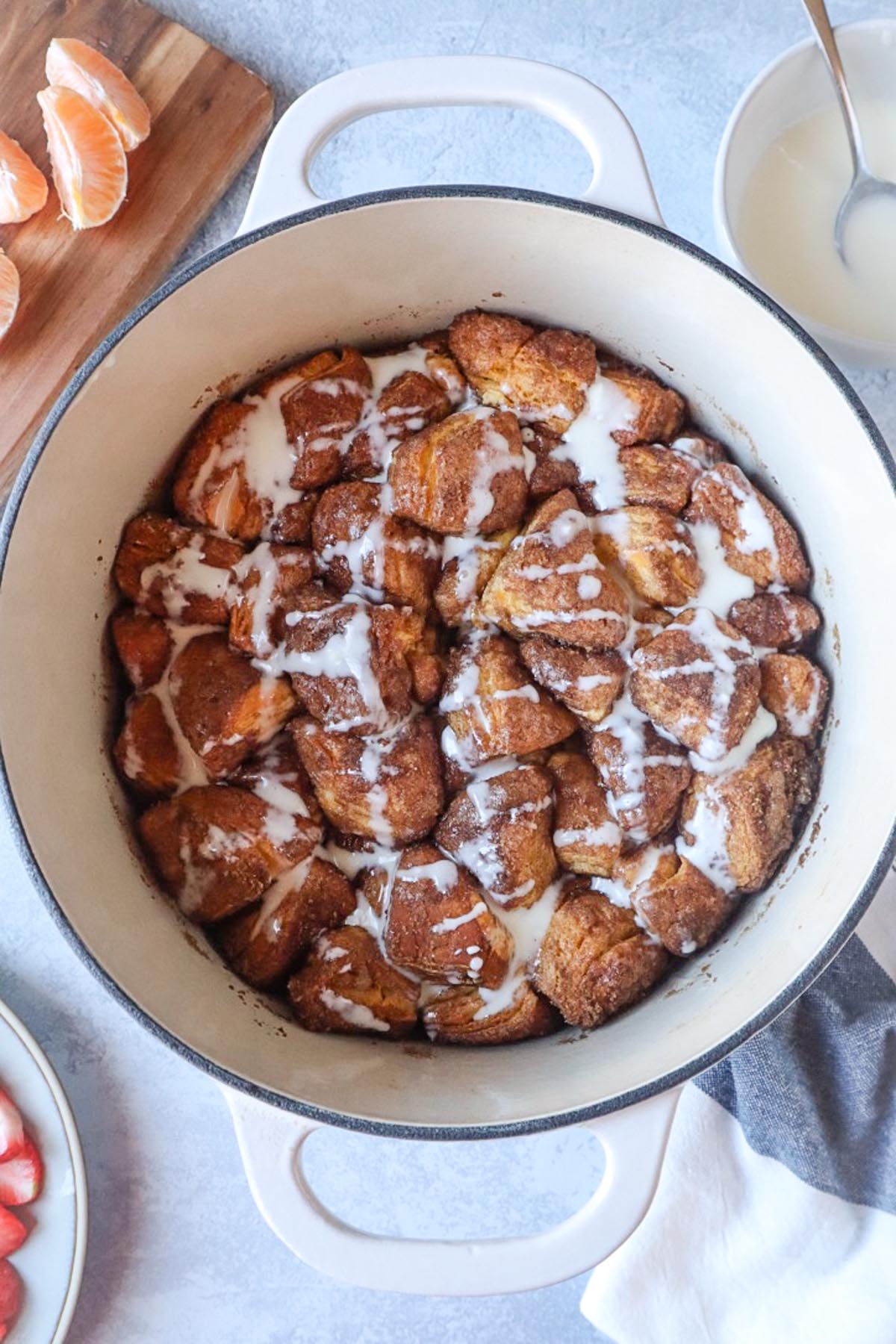 Easy and Delicious Dutch Oven Monkey Bread - Bless This Meal
