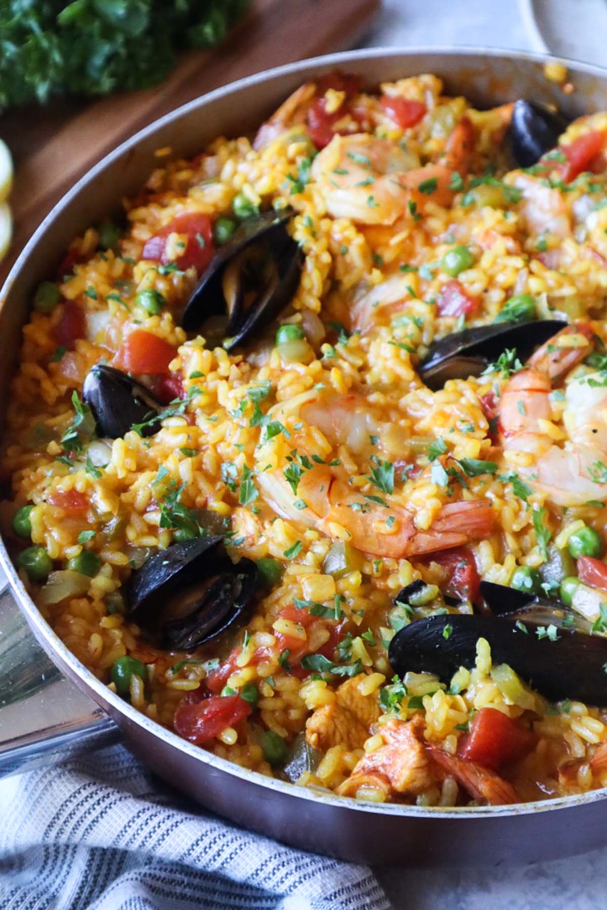 Easy Gluten Free Paella Recipe with Seafood - Bless This Meal