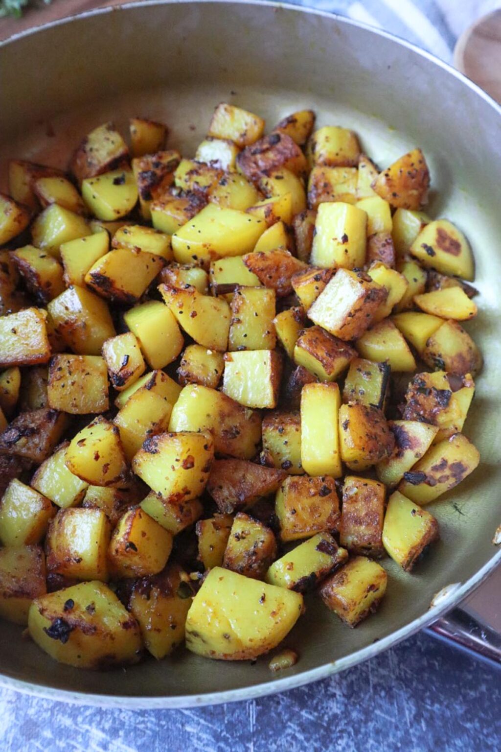 The Best Pan Fried Turkish Potatoes - Bless This Meal