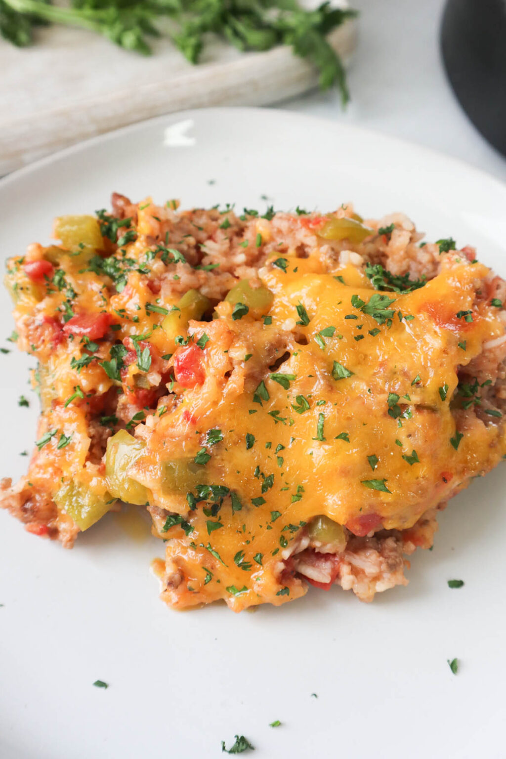 Easy Crockpot Stuffed Pepper Casserole - Bless This Meal