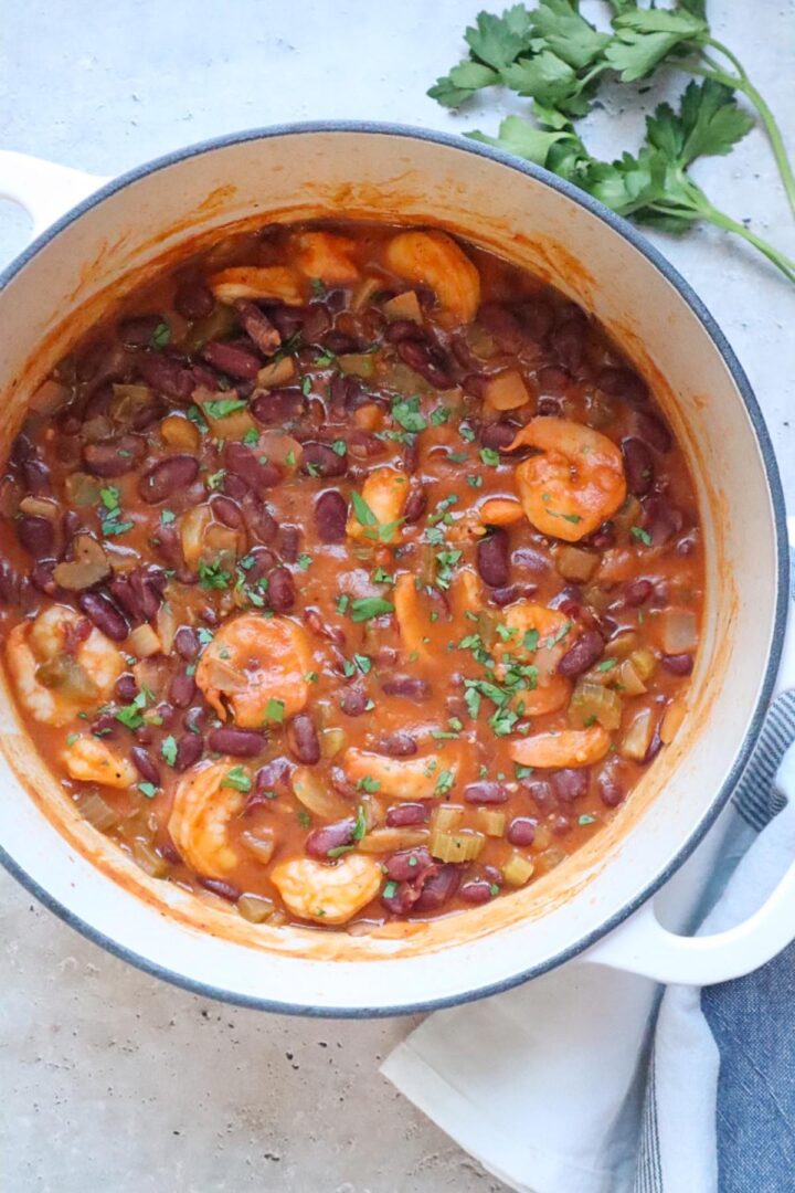 Red Beans and Rice with Shrimp - Bless This Meal
